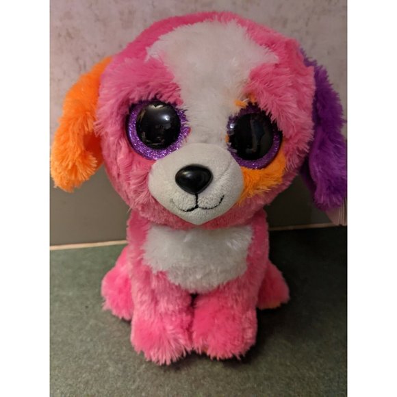 Ty | Toys | Ty Beanie Boos Big Eyed Precious The Pink Orange Dog 8 ...